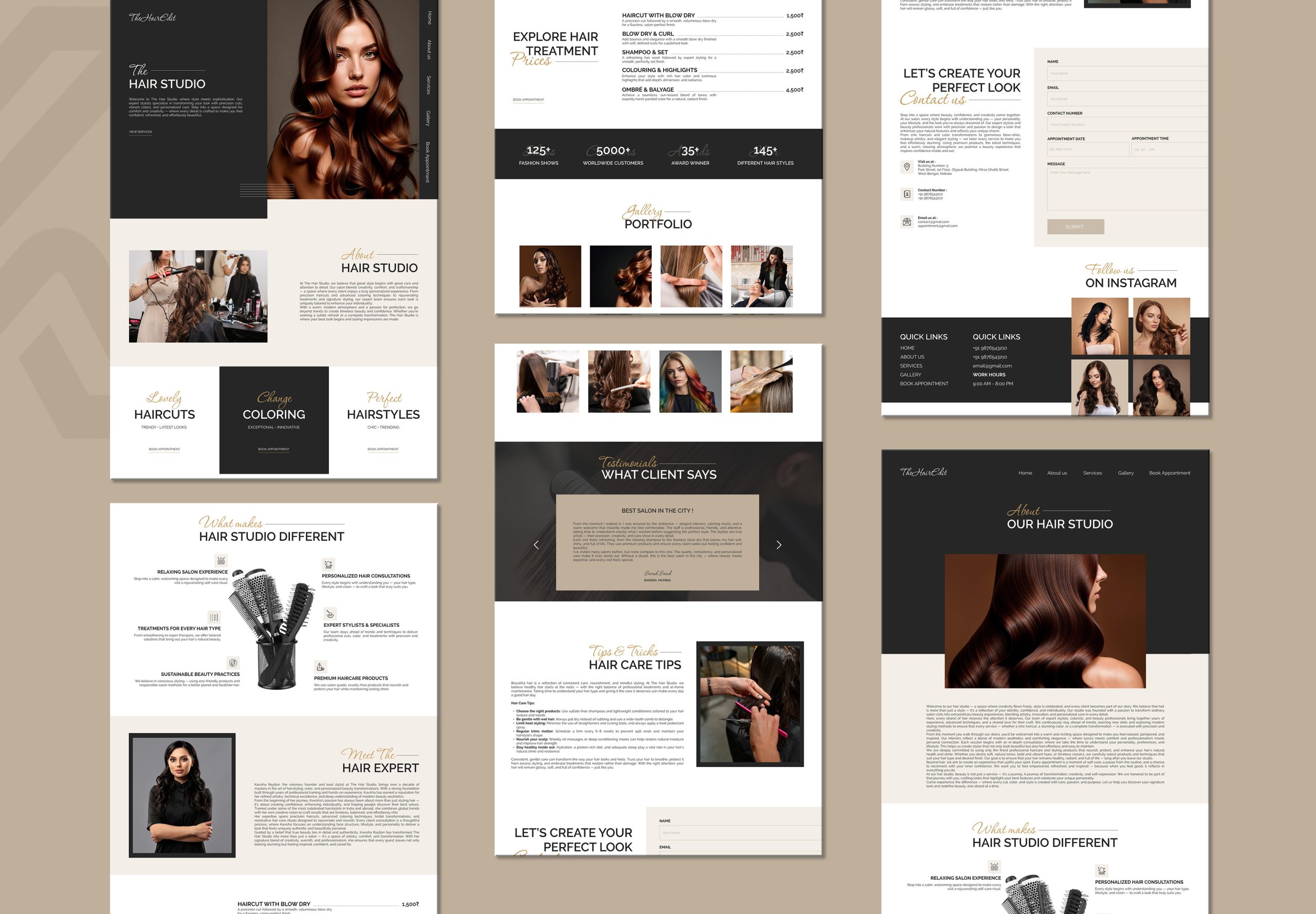 TheHairEdit – React Hair Salon Website Template | Themixly